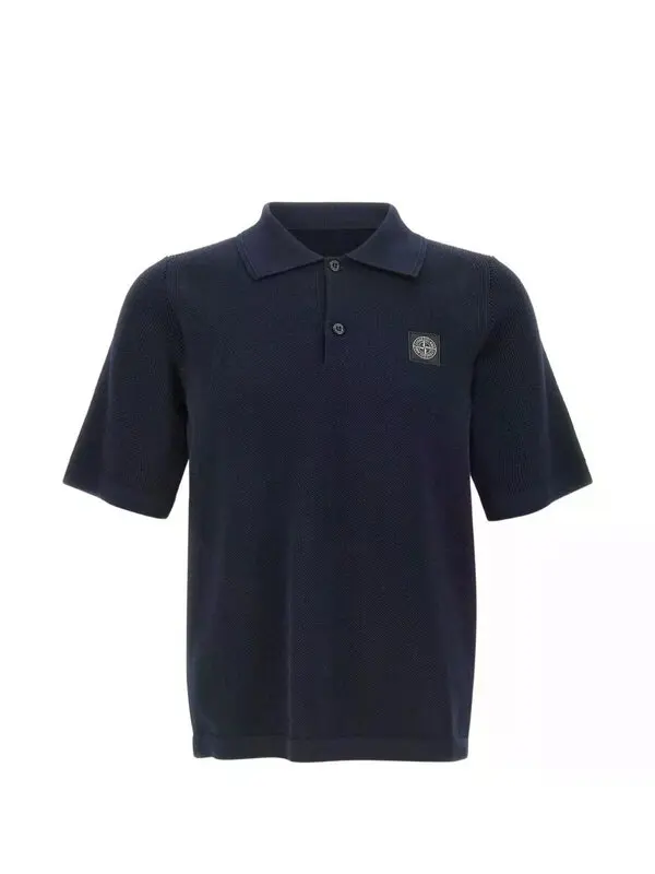 Stone Island Logo-patch Polo Shirt - Blue