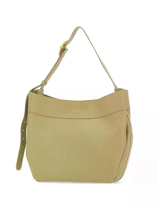 GIANNI CHIARINI Selena Grained Buckle Shoulder Bag - Green