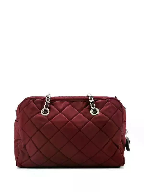 Prada Chain Quilted Tessuto Medium Shoulder Bag