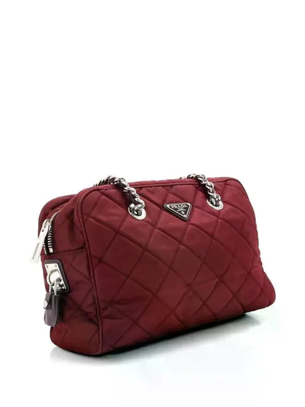 Prada Chain Quilted Tessuto Medium Shoulder Bag