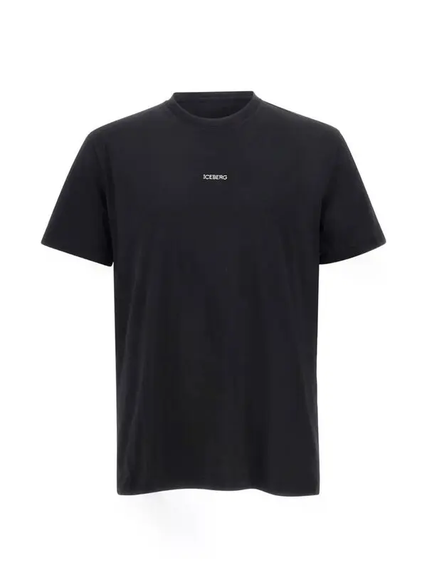 Iceberg Logo-embroidered T-shirt - Black