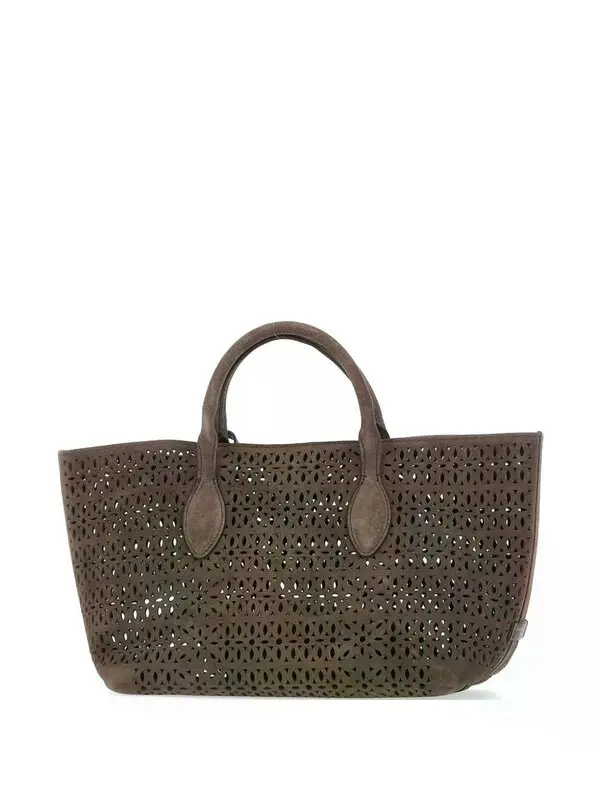 GIANNI CHIARINI Mashup Laser-cut Tote Bag - Brown