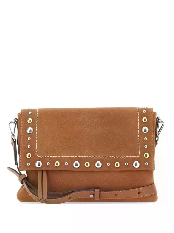 GIANNI CHIARINI Elisa Studded Crossbody Bag - Brown