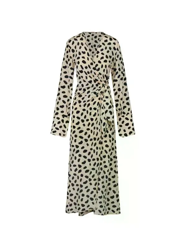 Johanna Ortiz Ollantay Animal-print V-neck Midi Dress