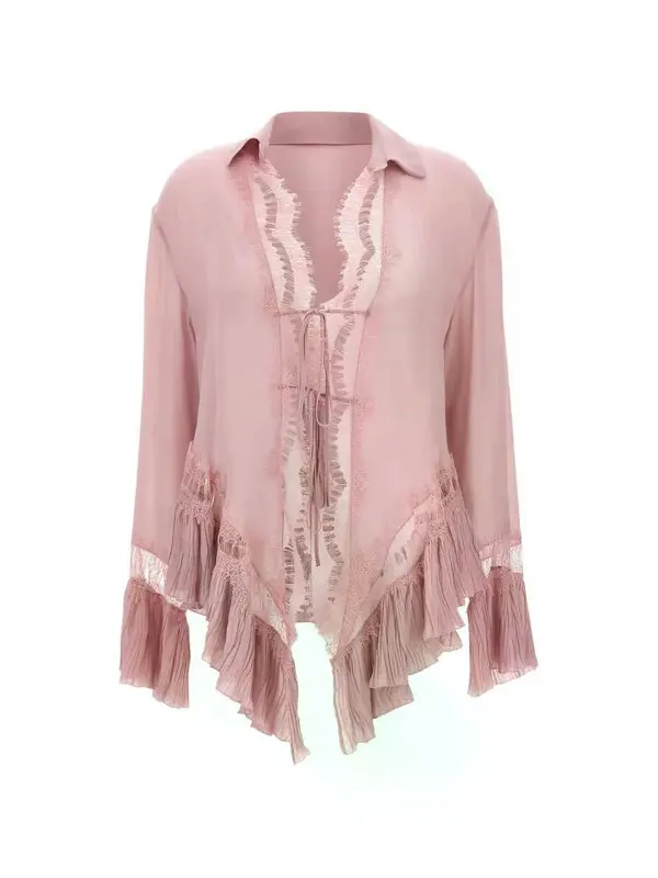 Blumarine Lace-trim Blouse