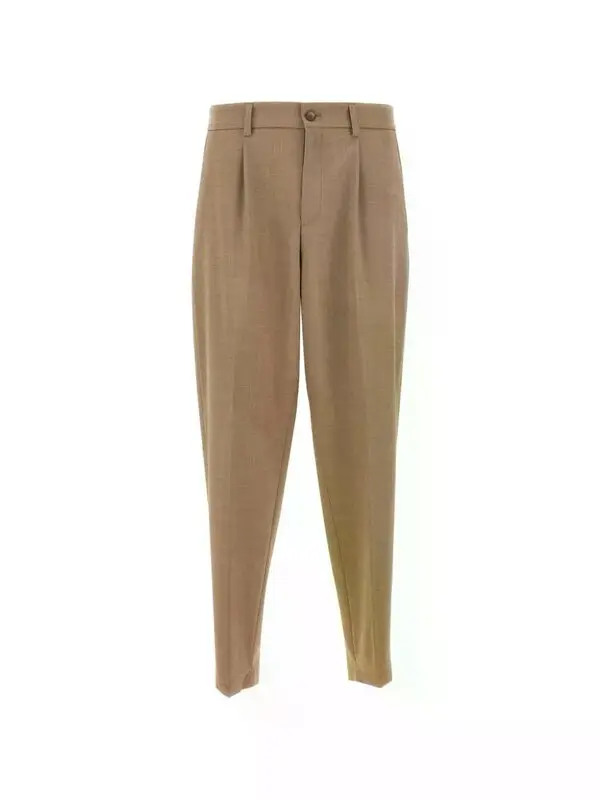 BOSS Pleated Tapered Trousers - Neutrals