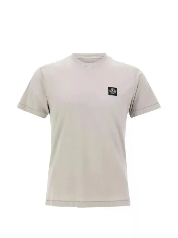 Stone Island Compass-logo Crew-neck T-shirt - Grey