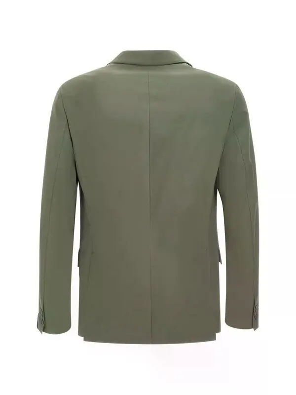 PAOLO PECORA Double-breasted Flap Cotton Blazer