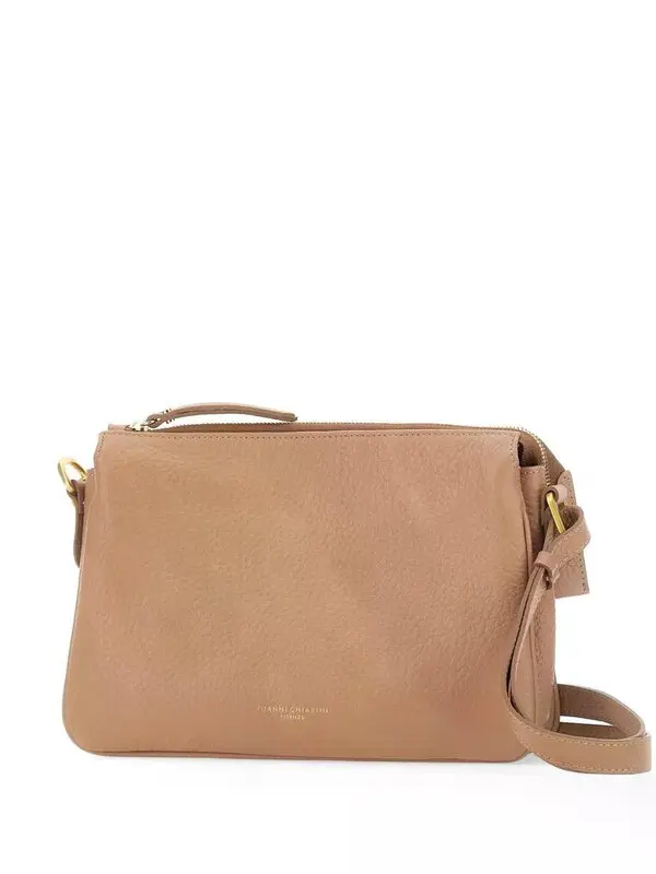 GIANNI CHIARINI Brooke Grained-leather Shoulder Bag - Neutrals