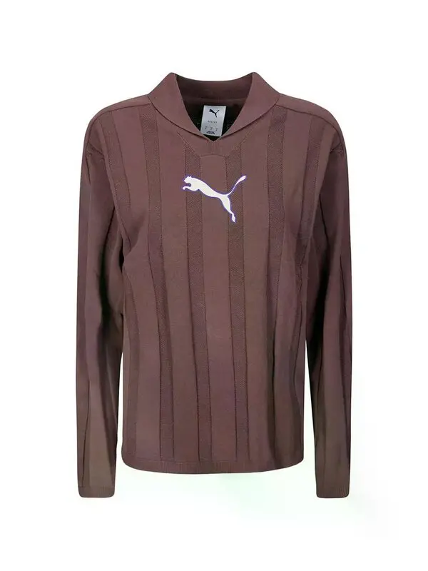 PUMA T7 Long-sleeves Polo Shirt - Brown