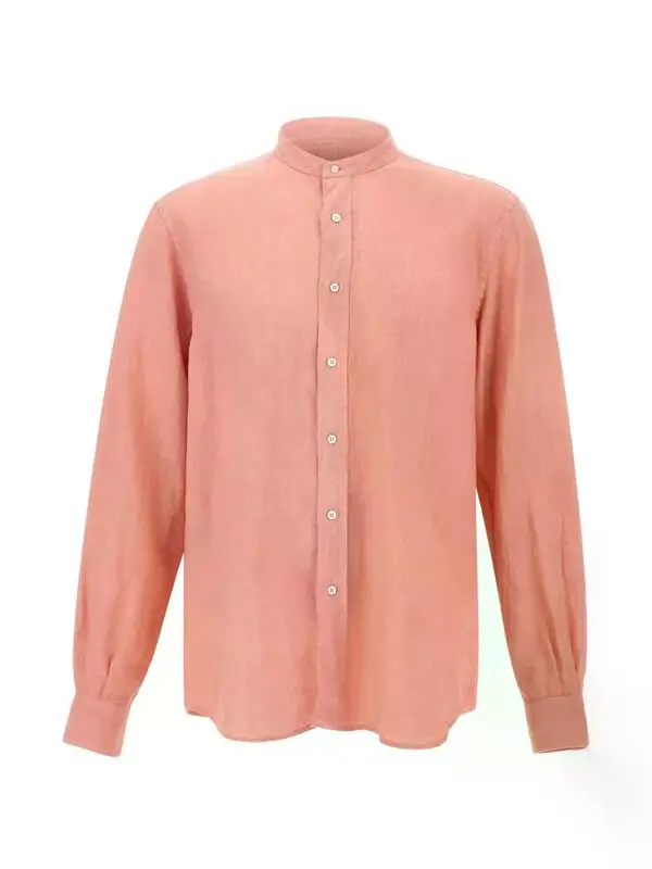 Aspesi Bruce Band Collar Shirt - Pink