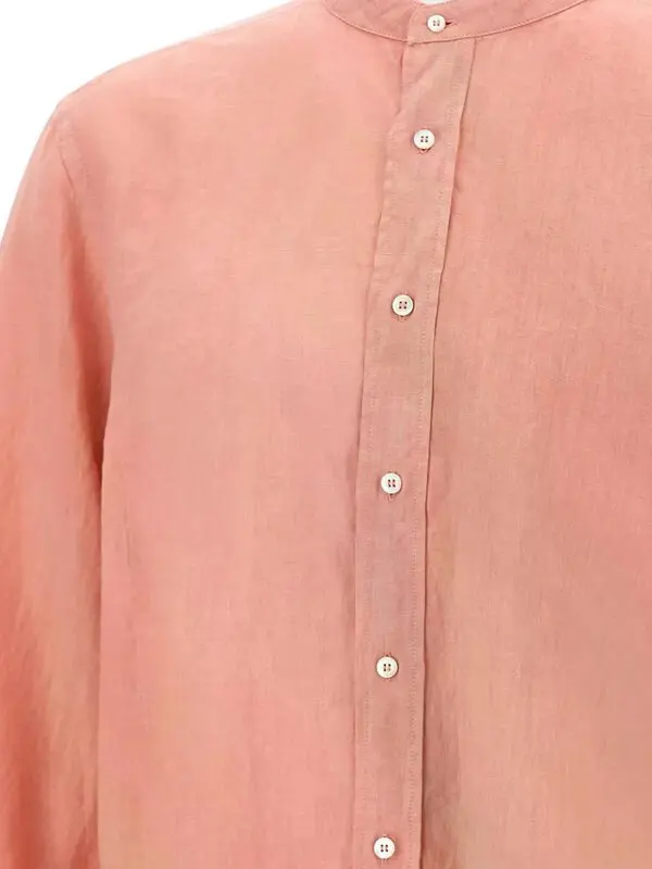 Aspesi Bruce Band Collar Shirt - Pink
