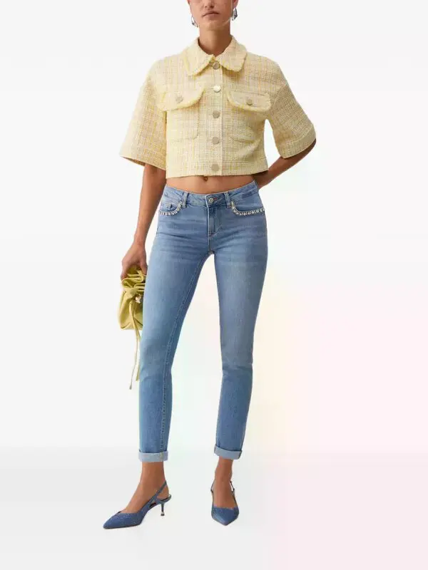 Liu Jo Bejeweled Skinny Jeans - Blue