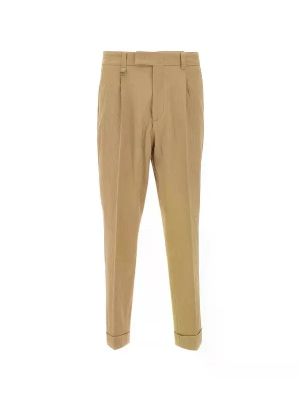 PAOLO PECORA Pleat-detail Trousers - Neutrals