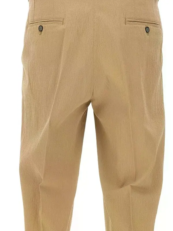 PAOLO PECORA Pleat-detail Trousers - Neutrals