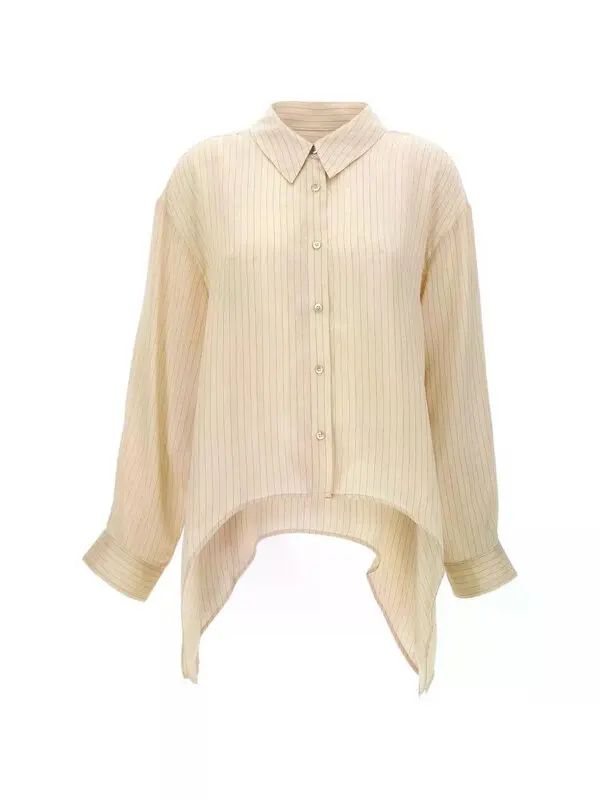 HERSKIND Enrico Asymmetric Shirt - Neutrals