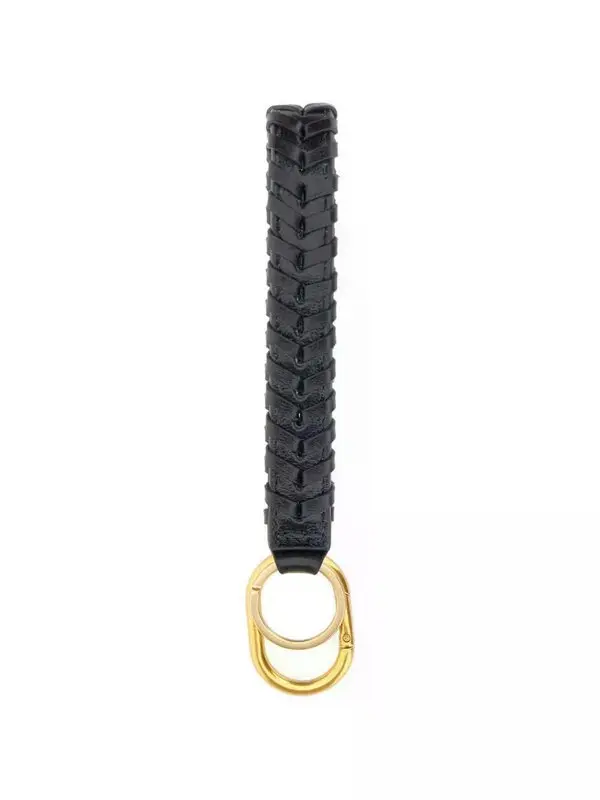 GIANNI CHIARINI Braided-leather Keyring - Black