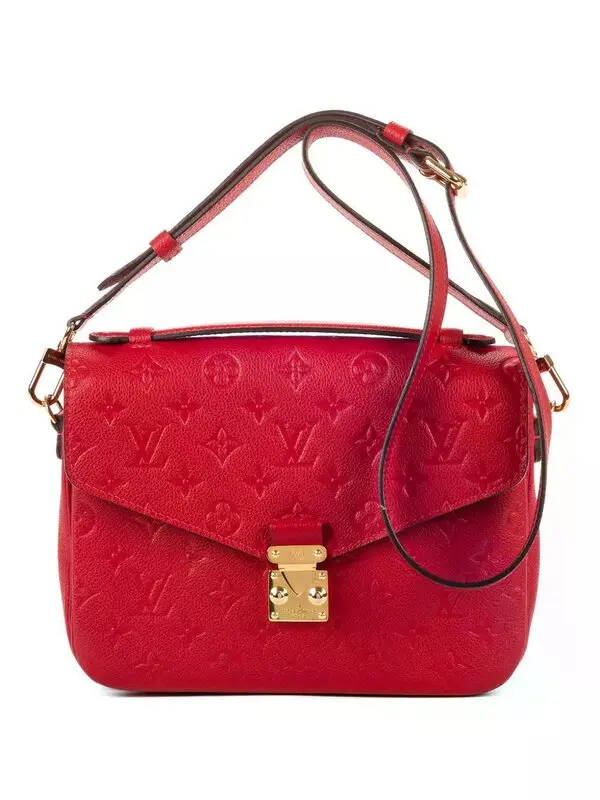 LOUIS VUITTON Empreinte Leather Cross Body Bag - Red