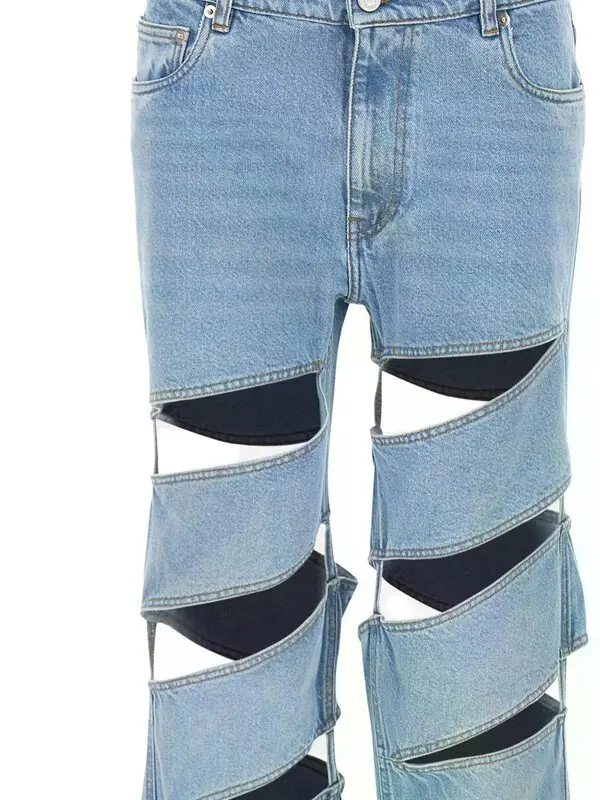 Coperni Spiral Cut-outs Straight Jeans