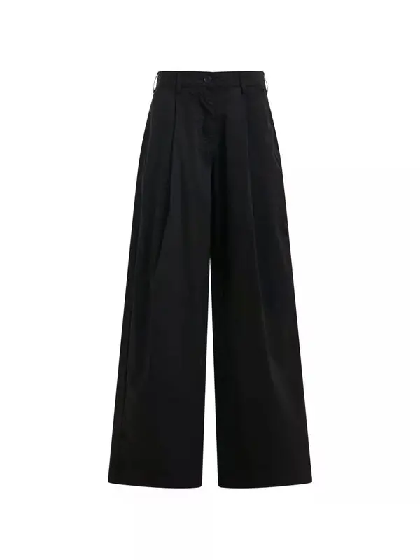 Essentiel Antwerp Pleated Wide-leg Trousers - Black