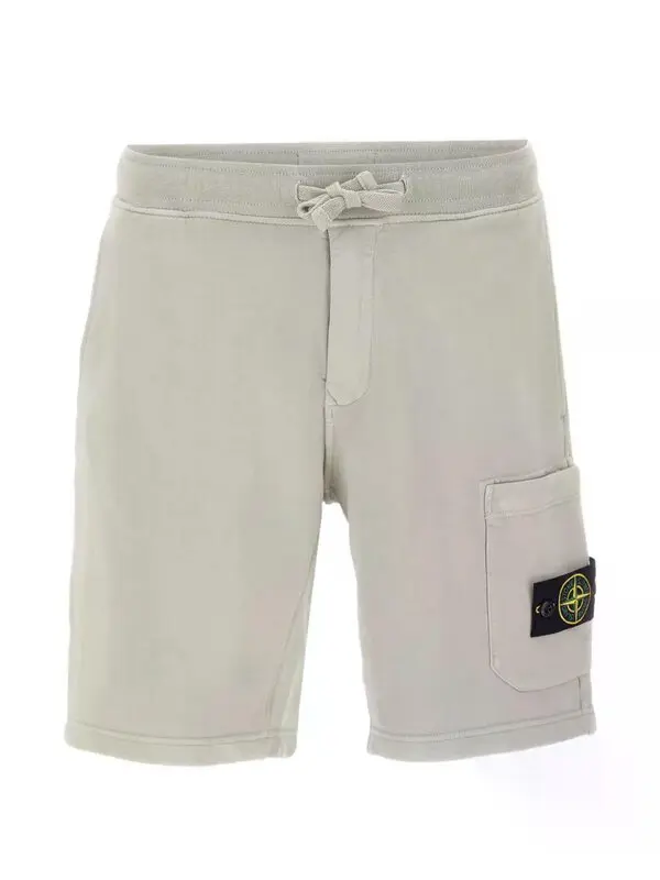 Stone Island Drawstring-fastening Cotton Shorts - Neutrals