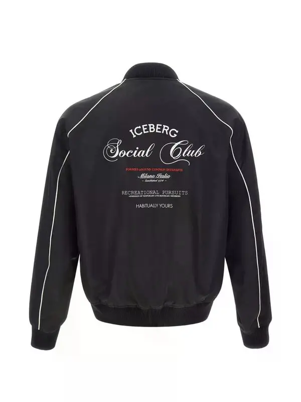 Iceberg Logo-detail Zip-up Bomber Jacket
