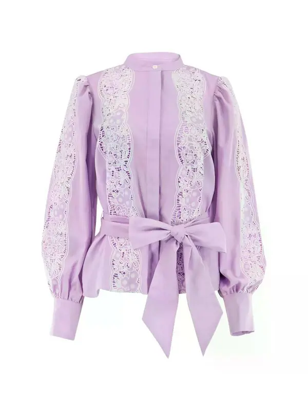 CHRISTY LYNN Riley Embroidered Blouse - Purple