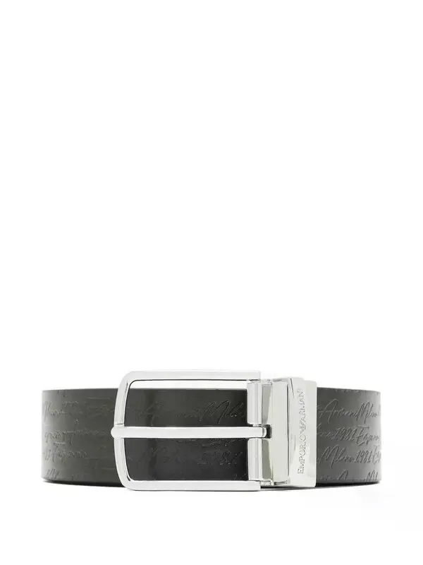 Emporio Armani Tongue Reversible Belt - Black