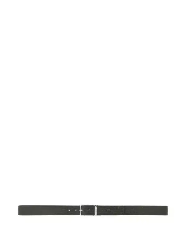 Emporio Armani Grained Reversible Belt - Black