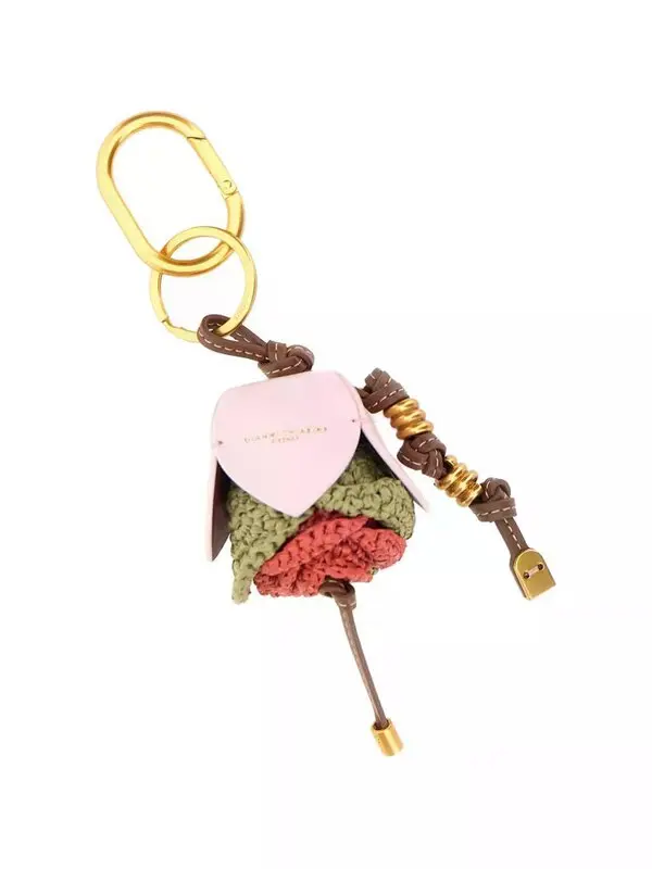 GIANNI CHIARINI Straw Flower Charm Keyring