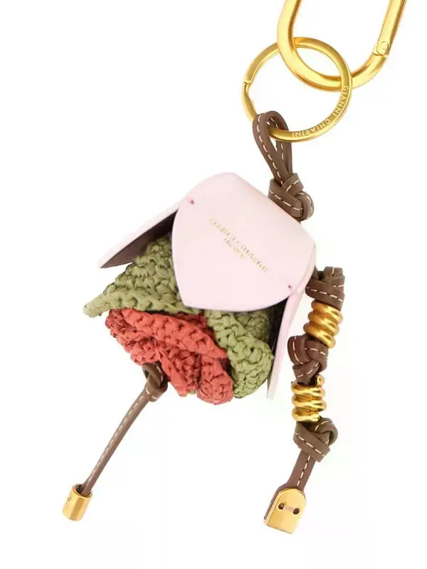GIANNI CHIARINI Straw Flower Charm Keyring