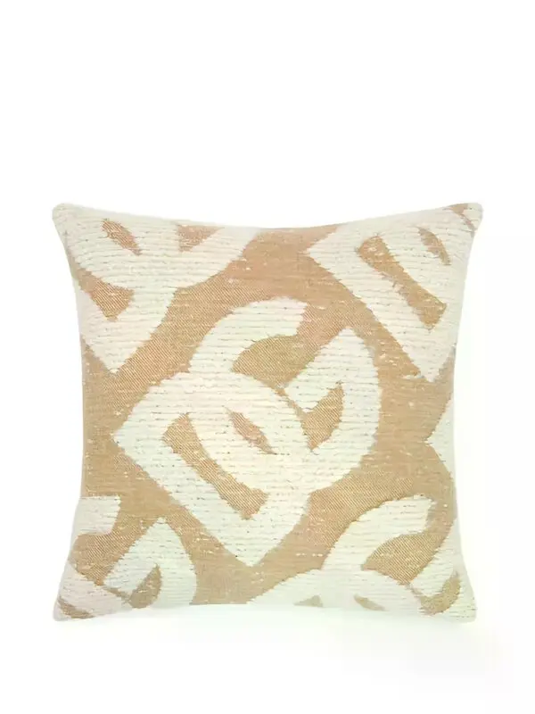 Dolce & Gabbana Logo-patterned Cushion - Neutrals