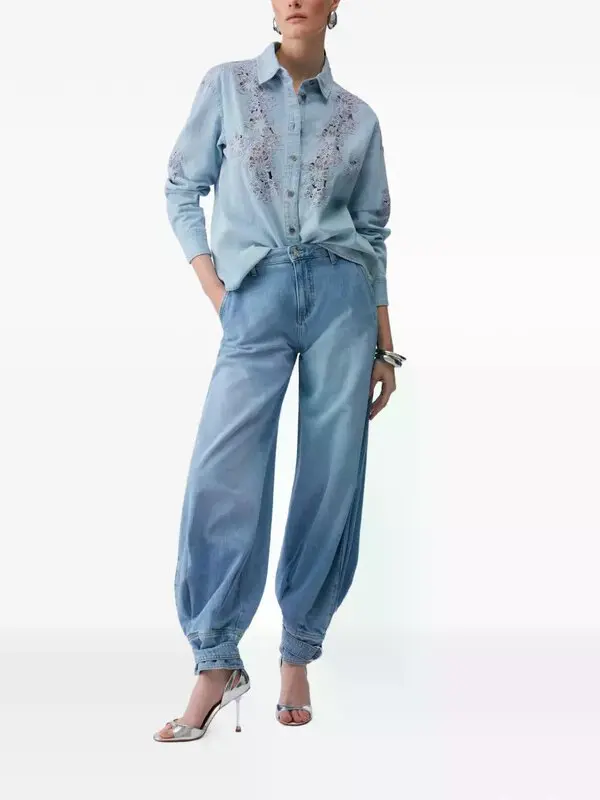 Liu Jo Denim Shirt With Lace