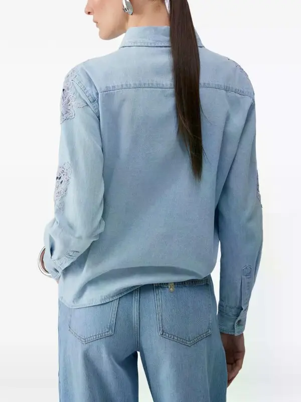 Liu Jo Denim Shirt With Lace
