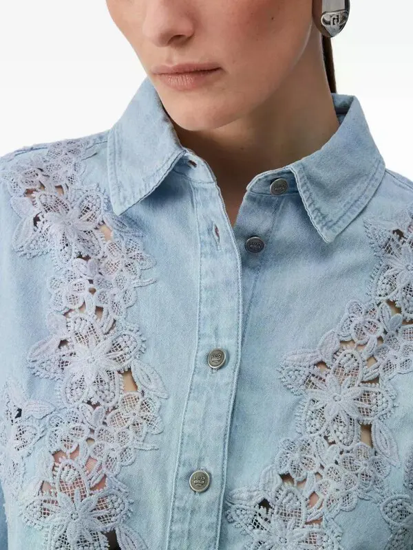 Liu Jo Denim Shirt With Lace