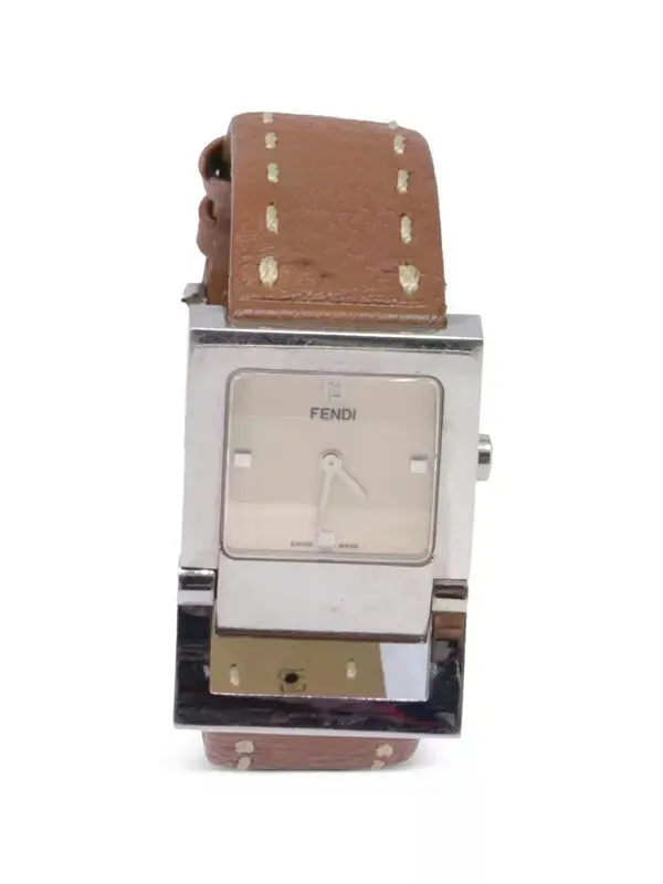 Fendi Orologi Leather-strape 35mm Watch - Neutrals
