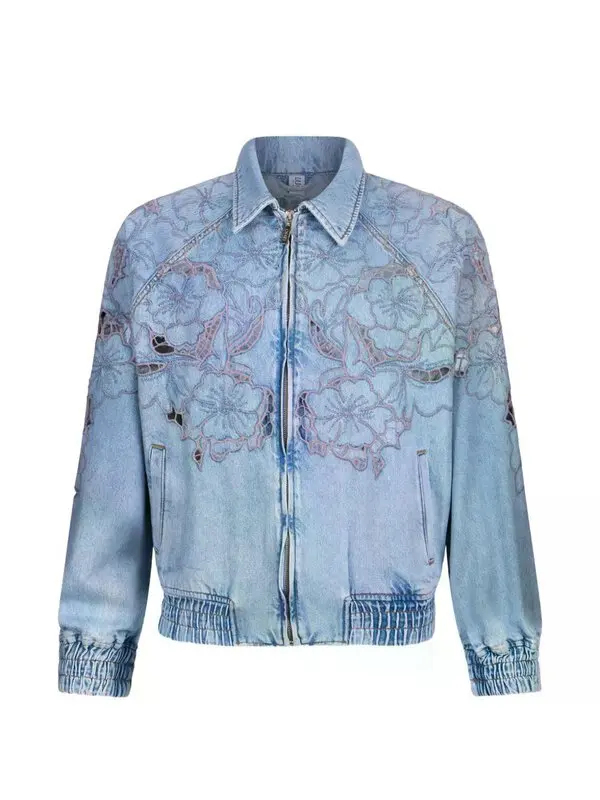 Liu Jo Open-work Embroidery Jacket - Blue