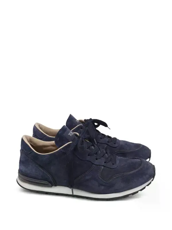 TOD'S Suede Lace-up Fastening Sneakers - Blue
