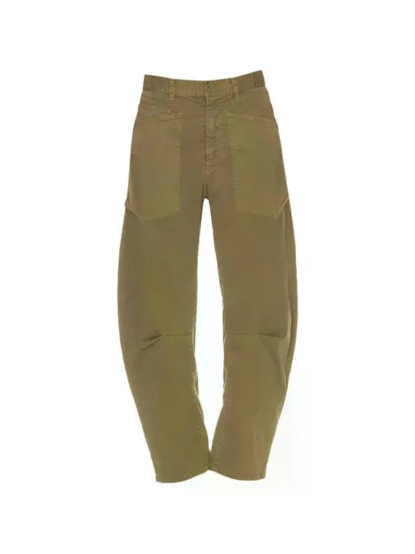 NILI LOTAN Shon Barrel-leg Trousers - Green