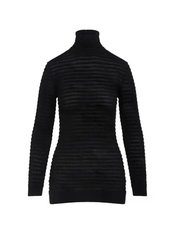 Valentino Garavani Ribbed Turtleneck Sweater - Black