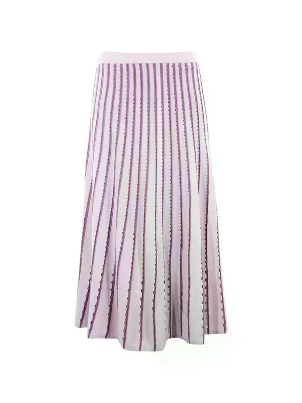 CHRISTY LYNN Pinstripe-pattern Skirt - Purple