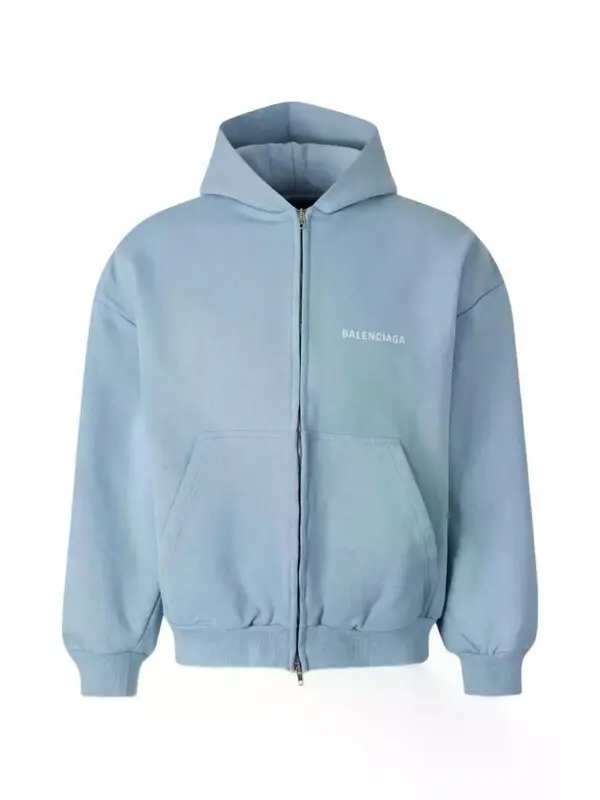 Balenciaga Zip-up Hoodie - Blue