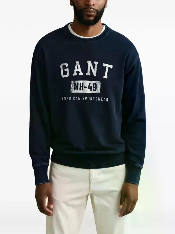 Gant Logo-print Crew-neck Sweatshirt
