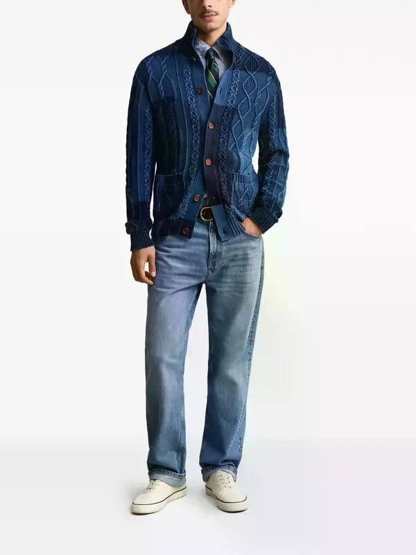 Gant Cable-knit Patchwork Cardigan
