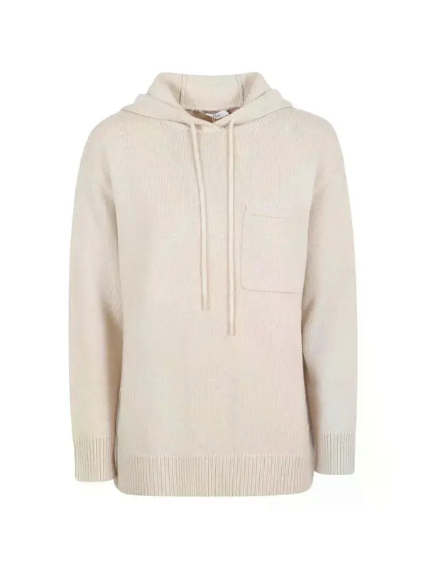 Max Mara Chest-pocket Hooded Sweater - Neutrals