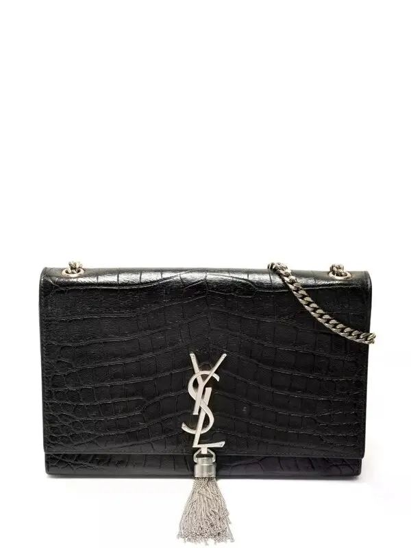 Saint Laurent 2013-2025 Classic Kate Tassel Leather Shoulder Bag - Black