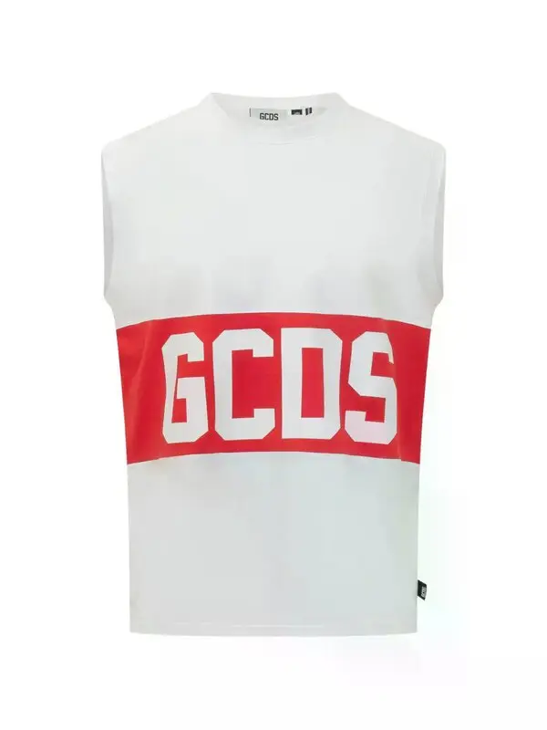 Gcds Logo Sleeveless T-shirt - White