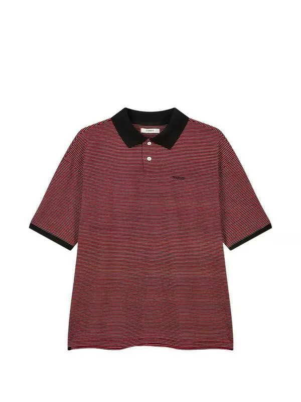 STUDIO TOMBOY Striped Polo Shirt - Red
