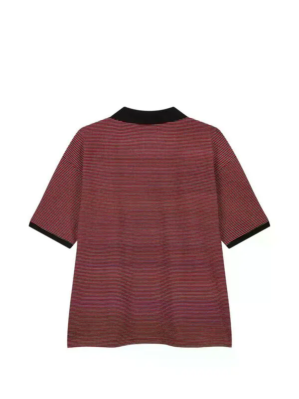 STUDIO TOMBOY Striped Polo Shirt - Red