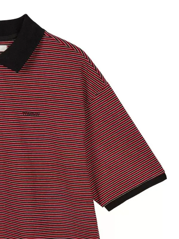 STUDIO TOMBOY Striped Polo Shirt - Red